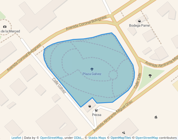 Plaza Galvez in La Punta | Map and Routes