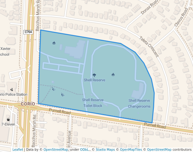 Shell Reserve in Corio | Map and Routes