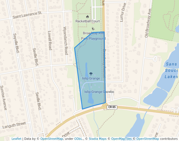 Islip Grange in Sayville | Map and Routes