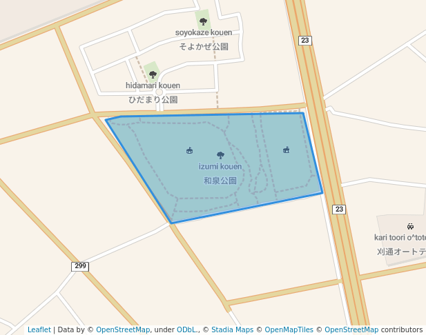 和泉公園 in Anjo | Map and Routes