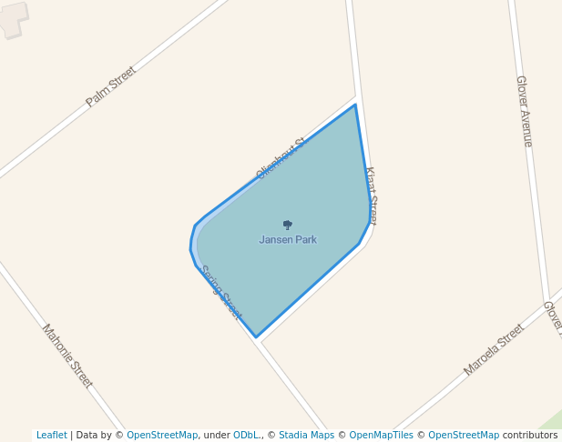 Jansen Park in Centurion | Map and Routes