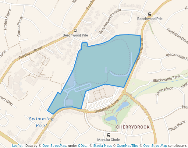Greenway Park in Cherrybrook | Map and Routes