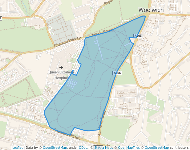 Woolwich Common in London | Map and Routes