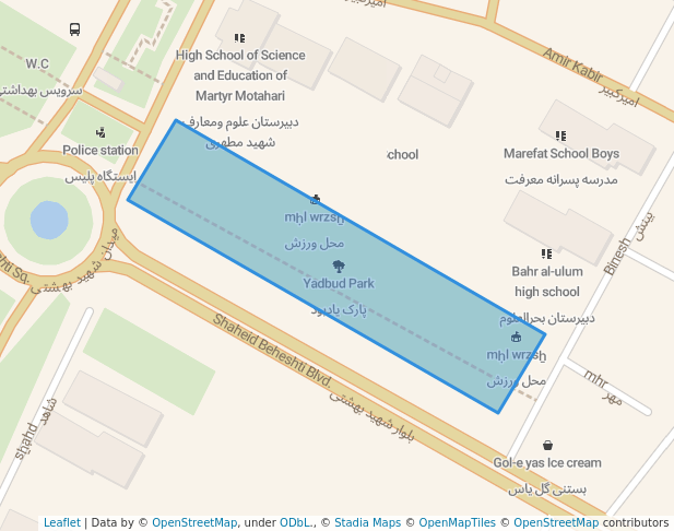 Yadbud Park in Borujerd | Map and Routes