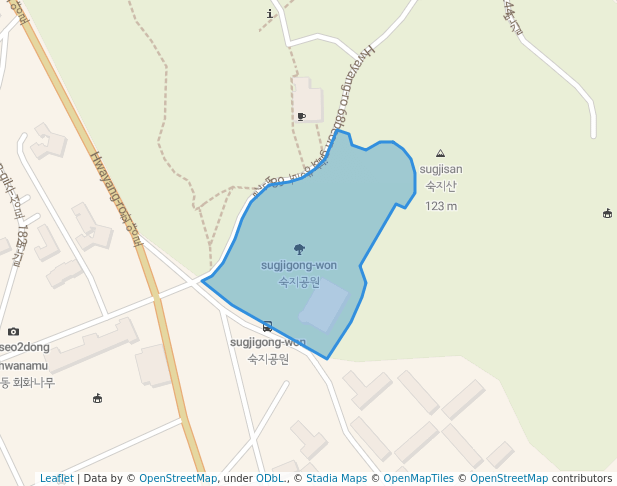 숙지공원 in Suwon | Map and Routes