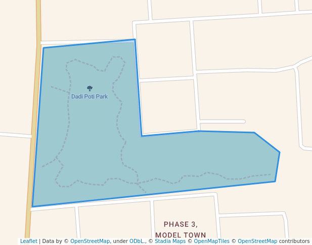 Dadi Poti Park in Bathinda | Map and Routes