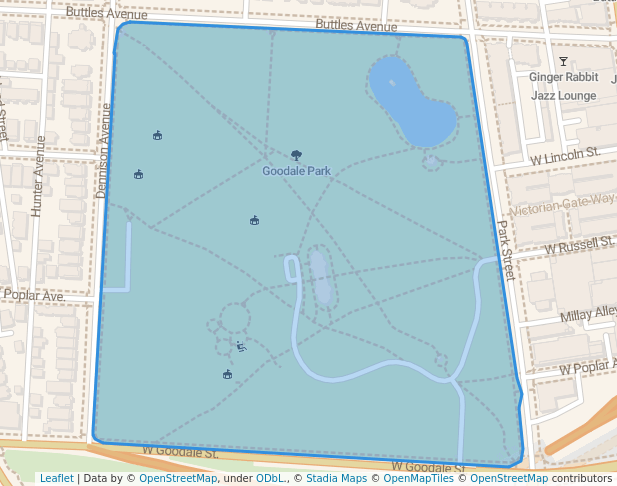 Goodale Park in Columbus | Map and Routes
