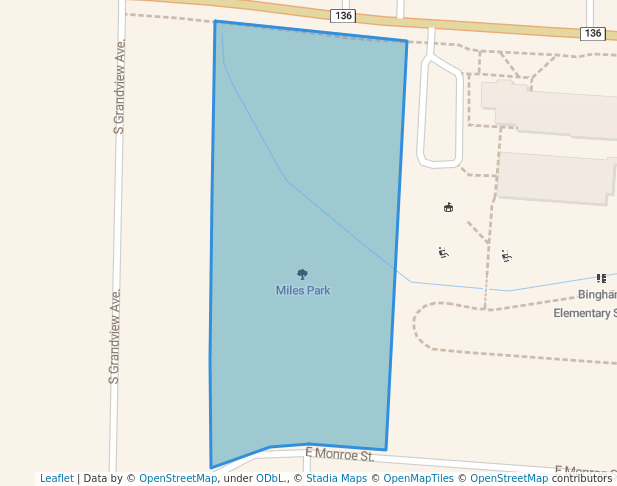 Miles Park in Springfield | Map and Routes