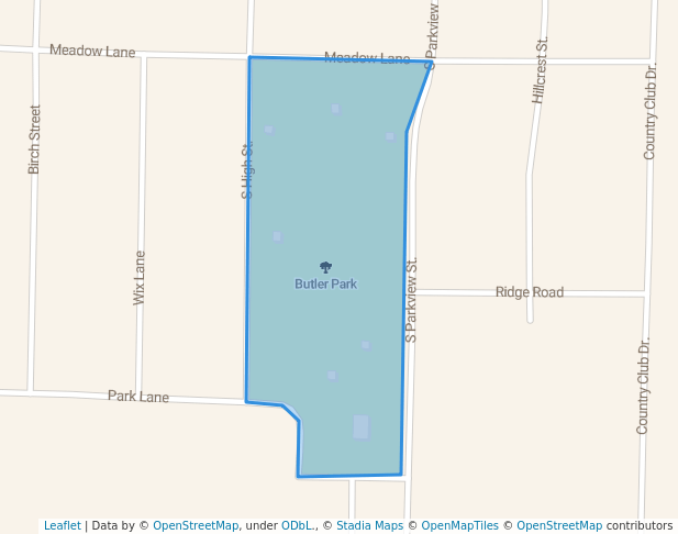 Butler Park in Butler | Map and Routes