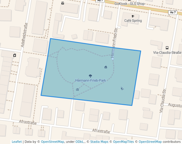 Hermann-Frieb-Park in Augsburg | Map and Routes
