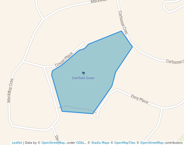 Denfield Green in Saint Helens Park | Map and Routes