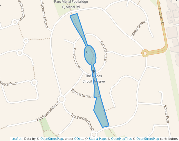The Woods Circuit Reserve in Menai | Map and Routes