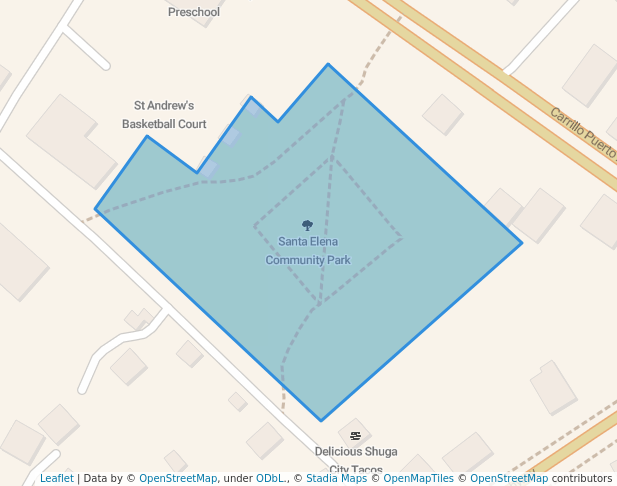 Santa Elena Community Park in Santa Elena | Map and Routes