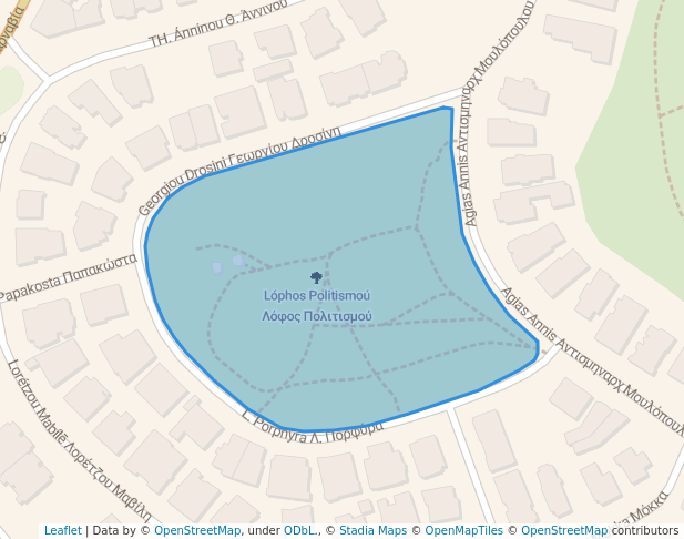 Λόφος Πολιτισμού in Alimos | Map and Routes