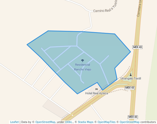 Residencial Rancho Viejo in Uriangato | Map and Routes