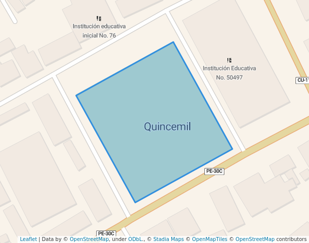 Plaza in Quince Mil | Map and Routes