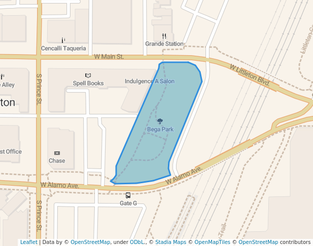 Bega Park in Littleton | Map and Routes