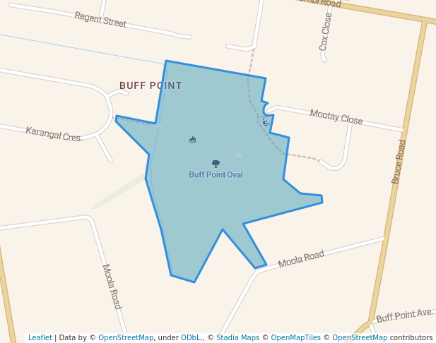 Buff Point Oval in Buff Point | Map and Routes