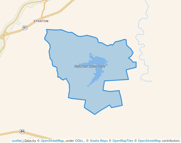 Natchez State Park in Natchez | Map and Routes