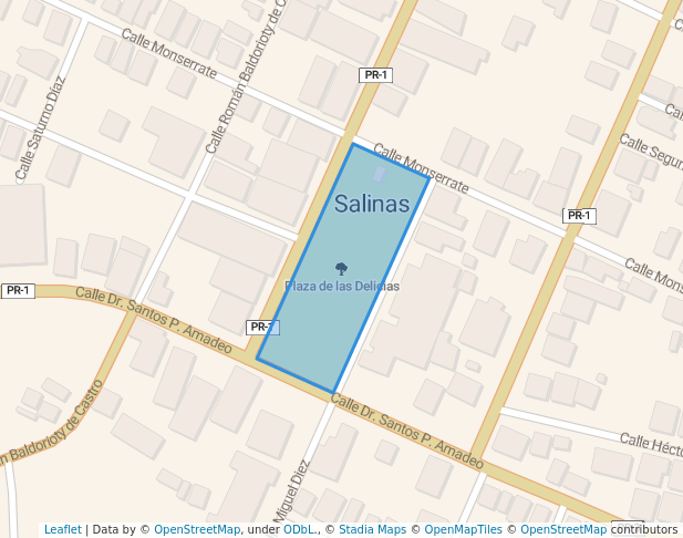 Plaza Publica de Salinas in Salinas | Map and Routes