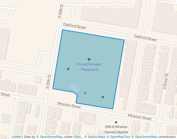 Donald Finnegan Playground in Philadelphia | Map and Routes