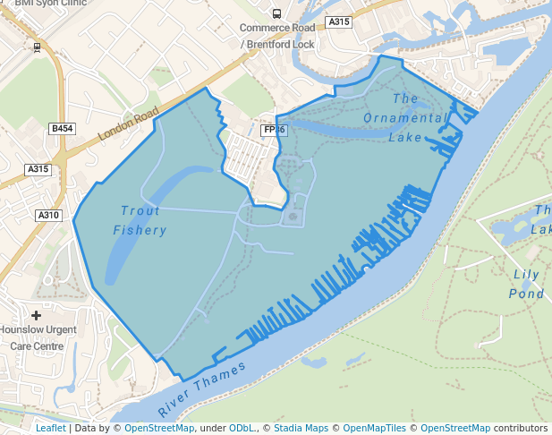 Syon Park in Brentford | Map and Routes