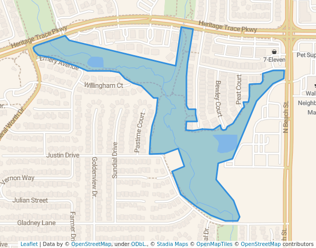 Sinclair Park in Fort Worth | Map and Routes