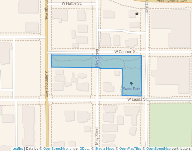 Watts Park in Fort Worth | Map and Routes