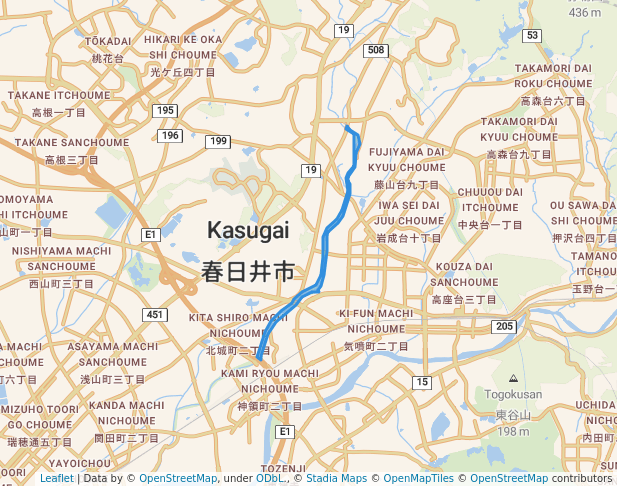 内津川緑地 in Kasugai | Map and Routes