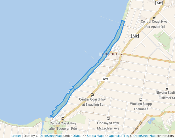 Long Jetty Foreshore Reserve in Long Jetty | Map and Routes