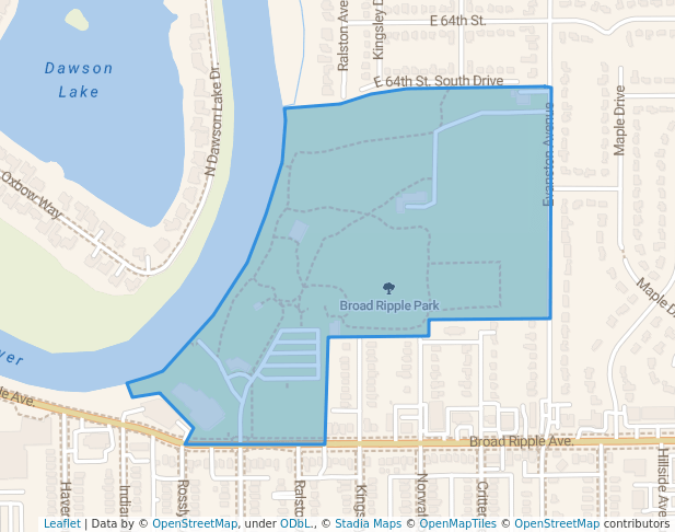 Broad Ripple Park in Indianapolis | Map and Routes