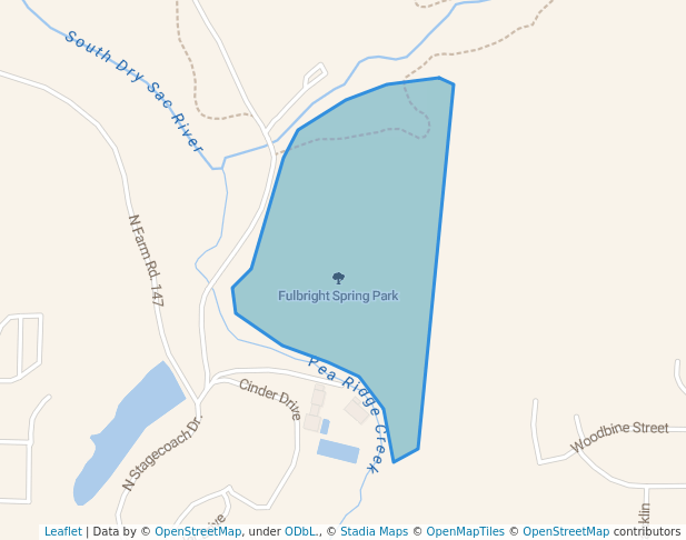 Fulbright Spring Park in Springfield | Map and Routes