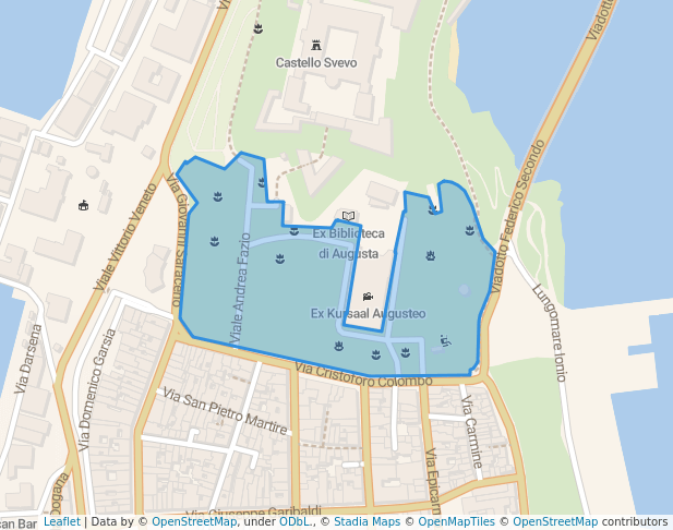 Villa comunale Orso Mario Corbino in Augusta | Map and Routes