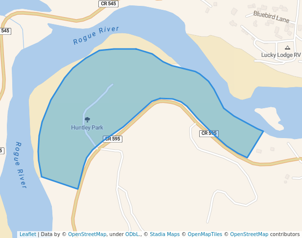 Huntley Park in Gold Beach | Map and Routes