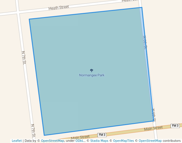 Normangee Park in Normangee | Map and Routes