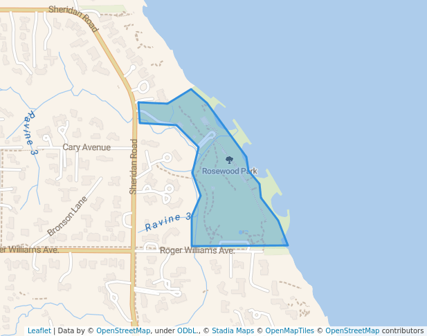 Rosewood Park in Highland Park | Map and Routes