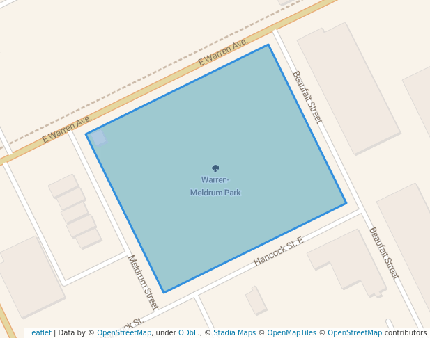 Warren-Meldrum Park in Detroit | Map and Routes