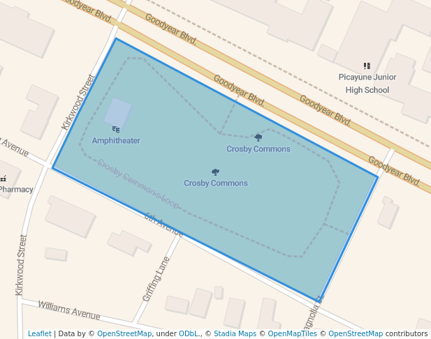 Crosby Commons in Picayune | Map and Routes
