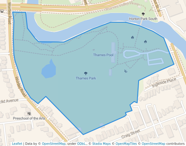 Thames Park in London | Map and Routes
