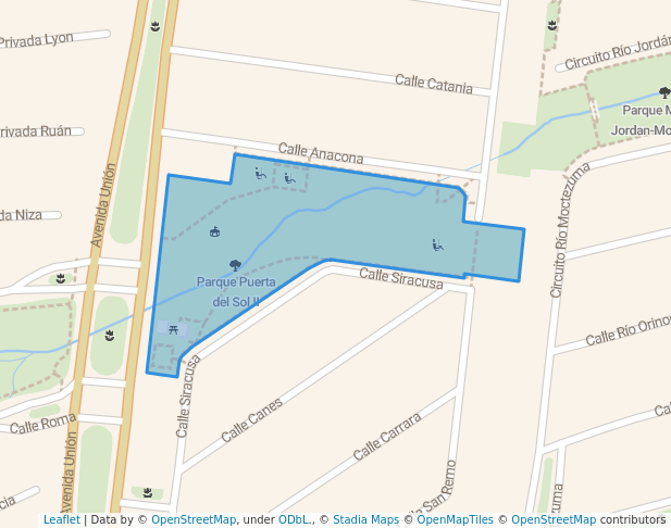 Parque Puerta del Sol II in Ciudad General Escobedo | Map and Routes