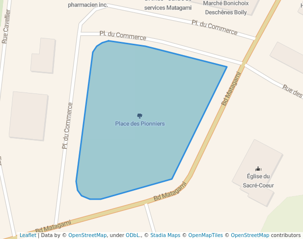 Place des Pionniers in Matagami | Map and Routes