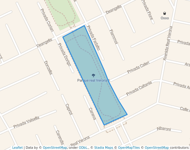 Parque real Verona 1 in Ojo de Agua | Map and Routes