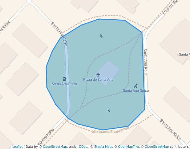 Plaza de Santa Ana in Getxo | Map and Routes