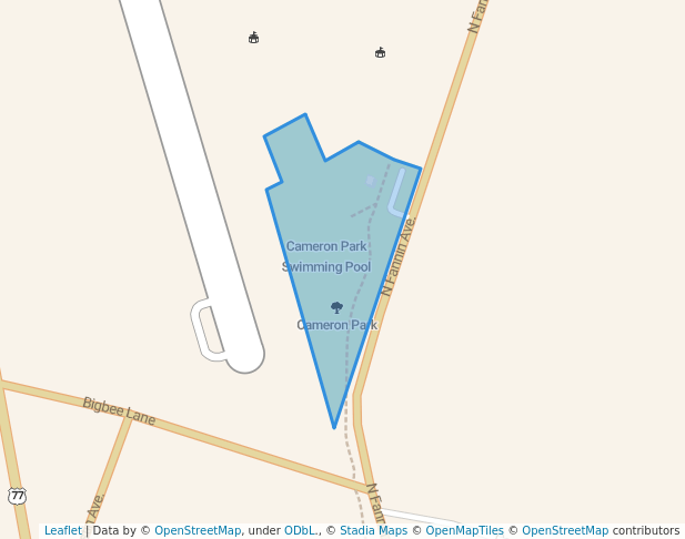 Cameron Park in Cameron | Map and Routes