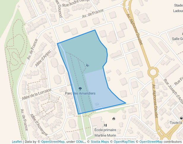 Parc des amandiers in Vitrolles | Map and Routes