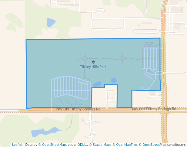 Tiffany Hills Park in Kansas City | Map and Routes