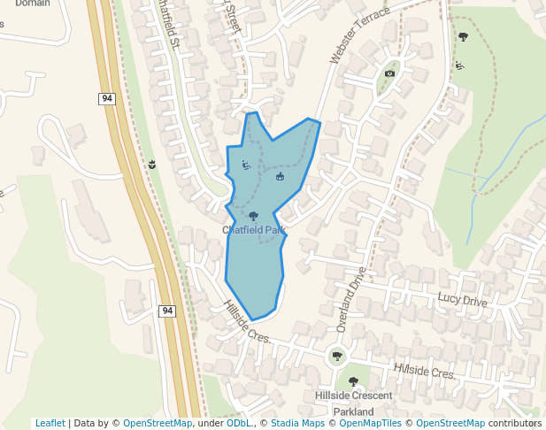 Chatfield Park in Edens Landing | Map and Routes