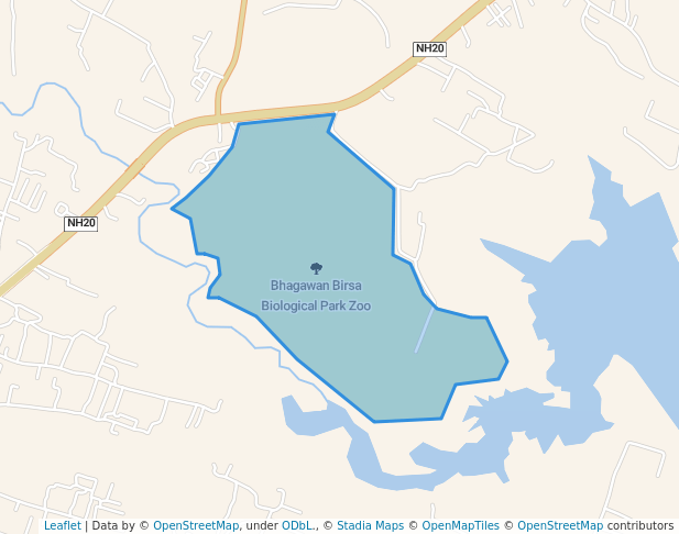 Bhagawan Birsa Biological Park Zoo in Chakla | Map and Routes