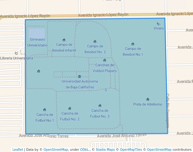 Campos UABC in Mexicali | Map and Routes