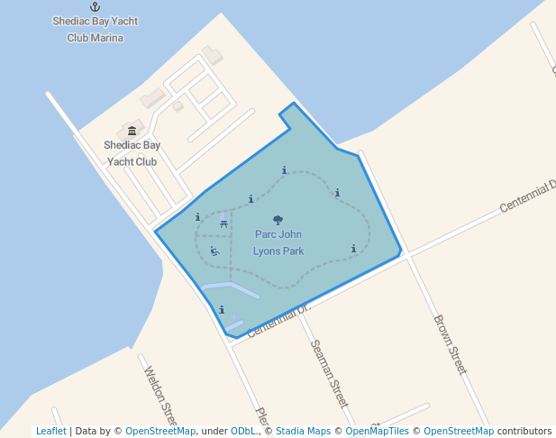 John Lyons Park in Shediac | Map and Routes